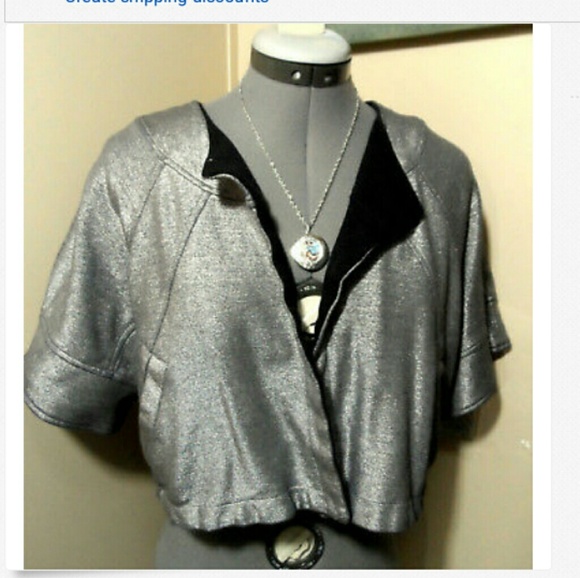 WD.NY | Jackets & Coats | Wd Ny Knit Shrug Moto Jacket 6 Reversible Blk ...